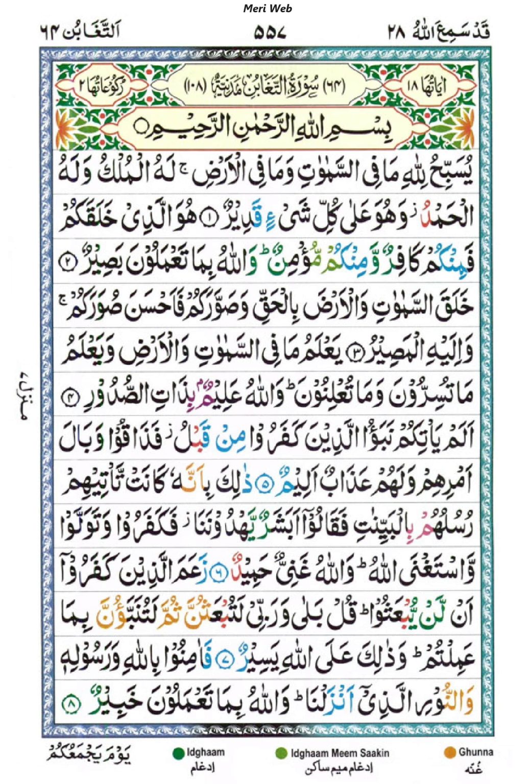 Surah At Taghabun - IslamPro